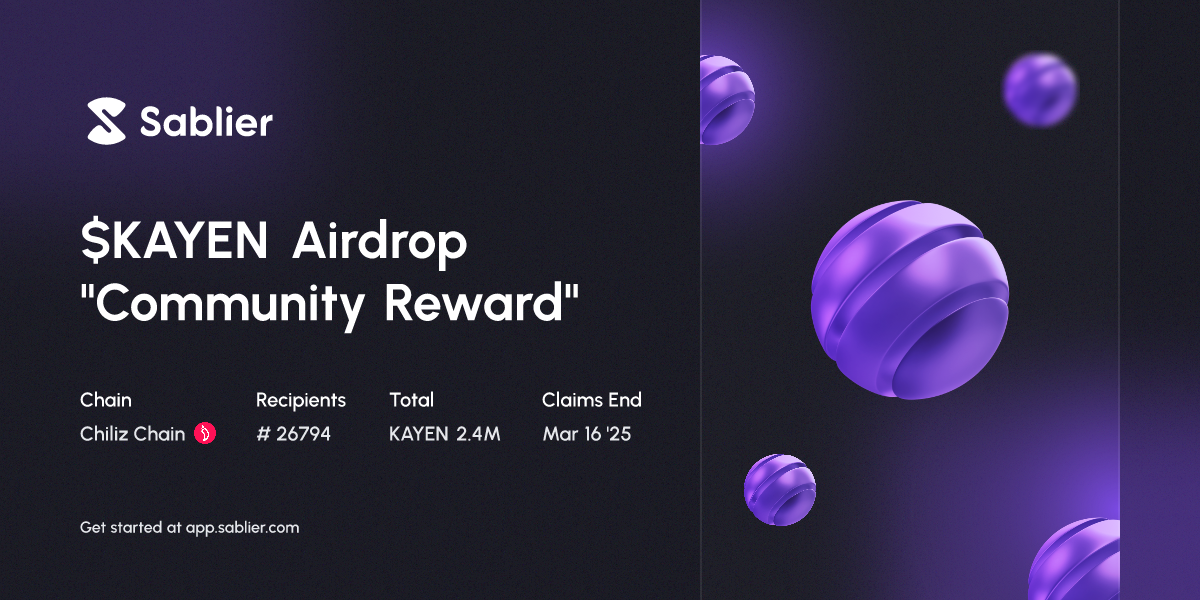 Airdrop #0xd116fd17403a733... | Sablier