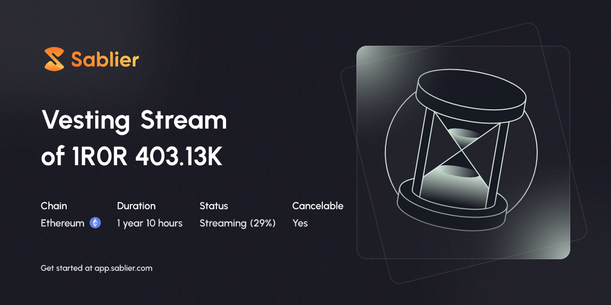 Vesting Stream #LK-1-4453 | Sablier