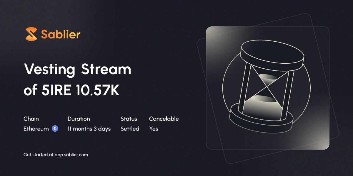 Stream #LL2-1-19889 | Sablier