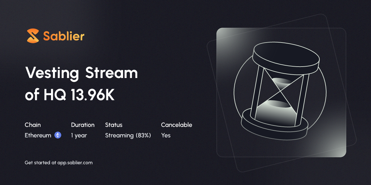 Stream #LL3-1-13633 | Sablier