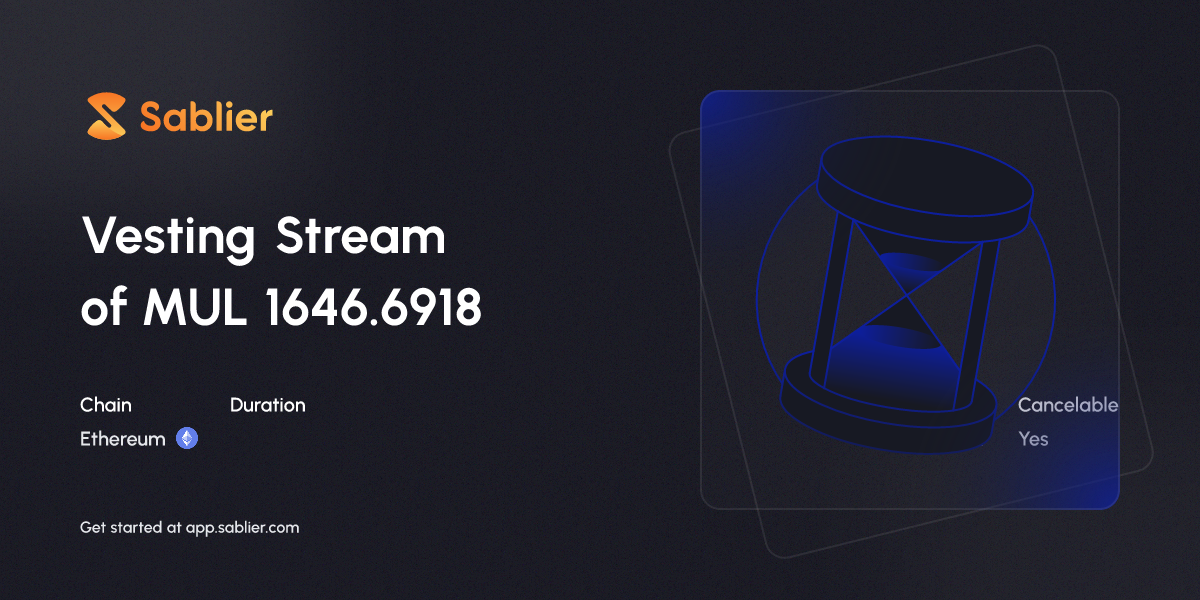 Stream #LL3-1-3089 | Sablier