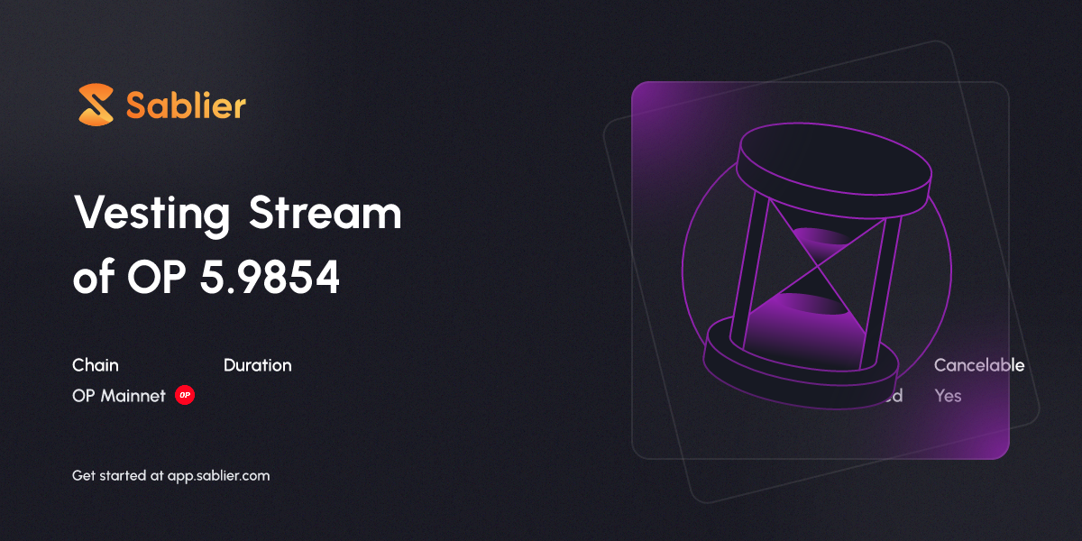 Stream #LL3-10-6438 | Sablier